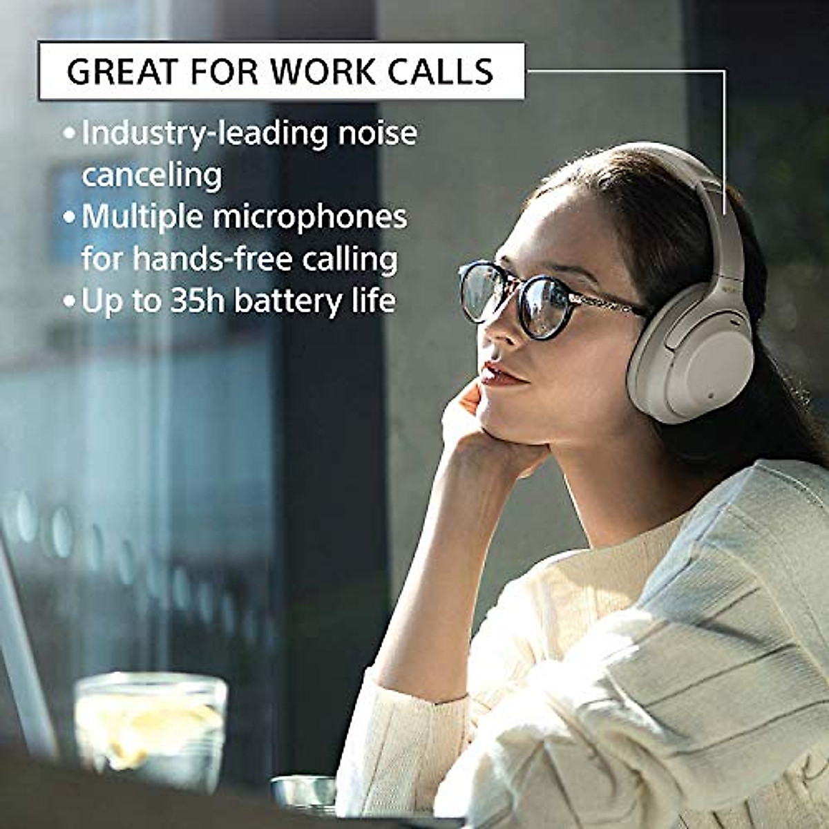 Sony WH1000XM3 Noise Cancelling Headphones, Wireless Bluetooth Over the Ear Headset – Black (2018 Version)