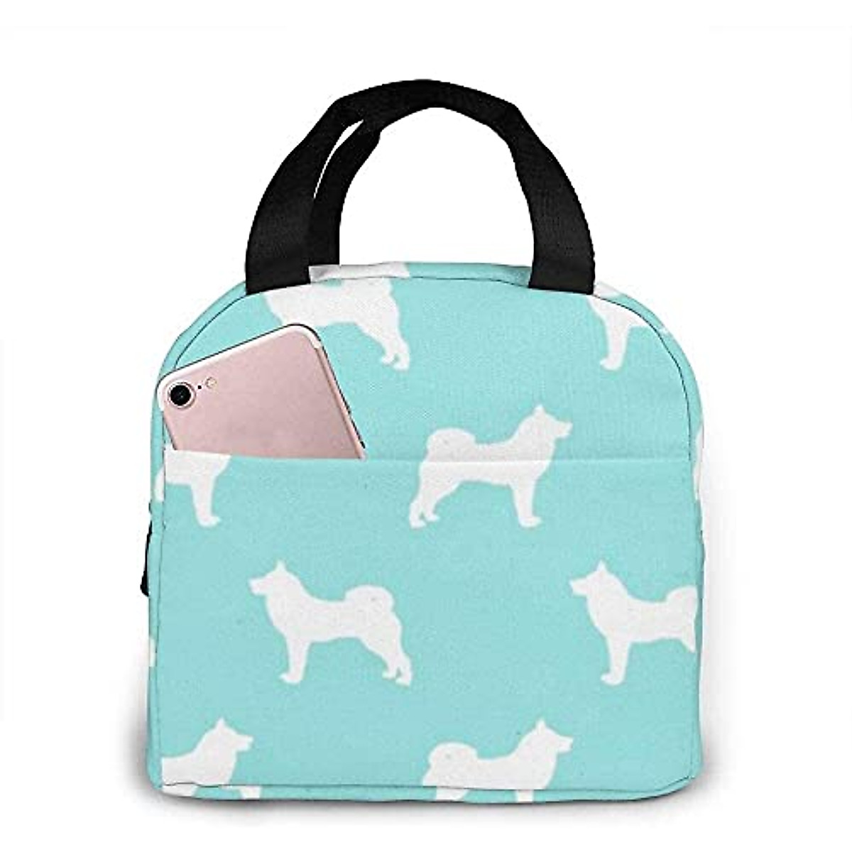 Lunch Bag Akita Dog - Akita Silhouette Lunch Box Insulated Bag Tote Bag For Men/Women Work Travel
