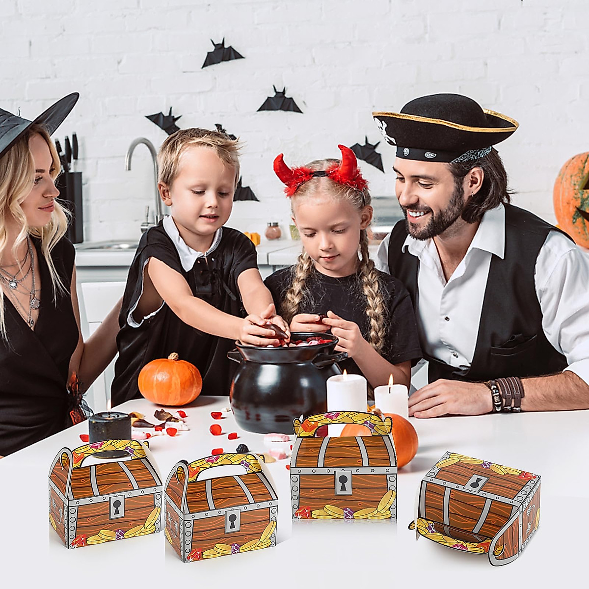 Adorox 12 Treasure Chest Treat Boxes Pirate Birthday Party Favor Goodies