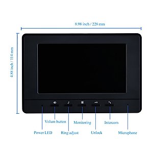 AMOCAM 8 Units Apartment Intercom System, Video Intercom Video Door Phone Kit, HD Camera 7" Monitor with ID keyfobs Unlock for 8 Household or Office