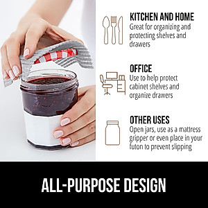 Gorilla Grip Drawer Liner and Mattress Gripper, Drawer Liner Size 12 in x 20 FT in Light Gray, Non Adhesive, Mattress Gripper Size Queen, Slip Resistant, Easy Trim, 2 Item Bundle