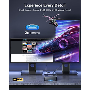 KAMRUI AK2 PLUS Mini PC, N100 Mini PC Windows 11, Intel 12th Alder Lake N100(Up to 3.4GHz), Mini Computers 16GB RAM 512GB SSD, Mini Desktop Computer 4K/WiFi/BT4.2, Micro PC Tower Ethernet for Office