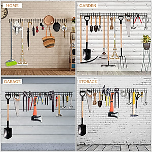 zacurter Garden Tool Organizer, Garage Tool Organizer and Storage Wall Mount for Shed Organization, 4 Pack All Metal Yard Lawn Tool Organizer for Garage Hanger, Shovel Golder for Rakes, Hoes, Hoses