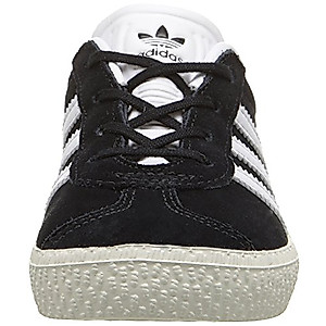 adidas Originals Unisex-Baby Gazelle Sneaker, Core Black/White/Gold Metallic, 6Toddler