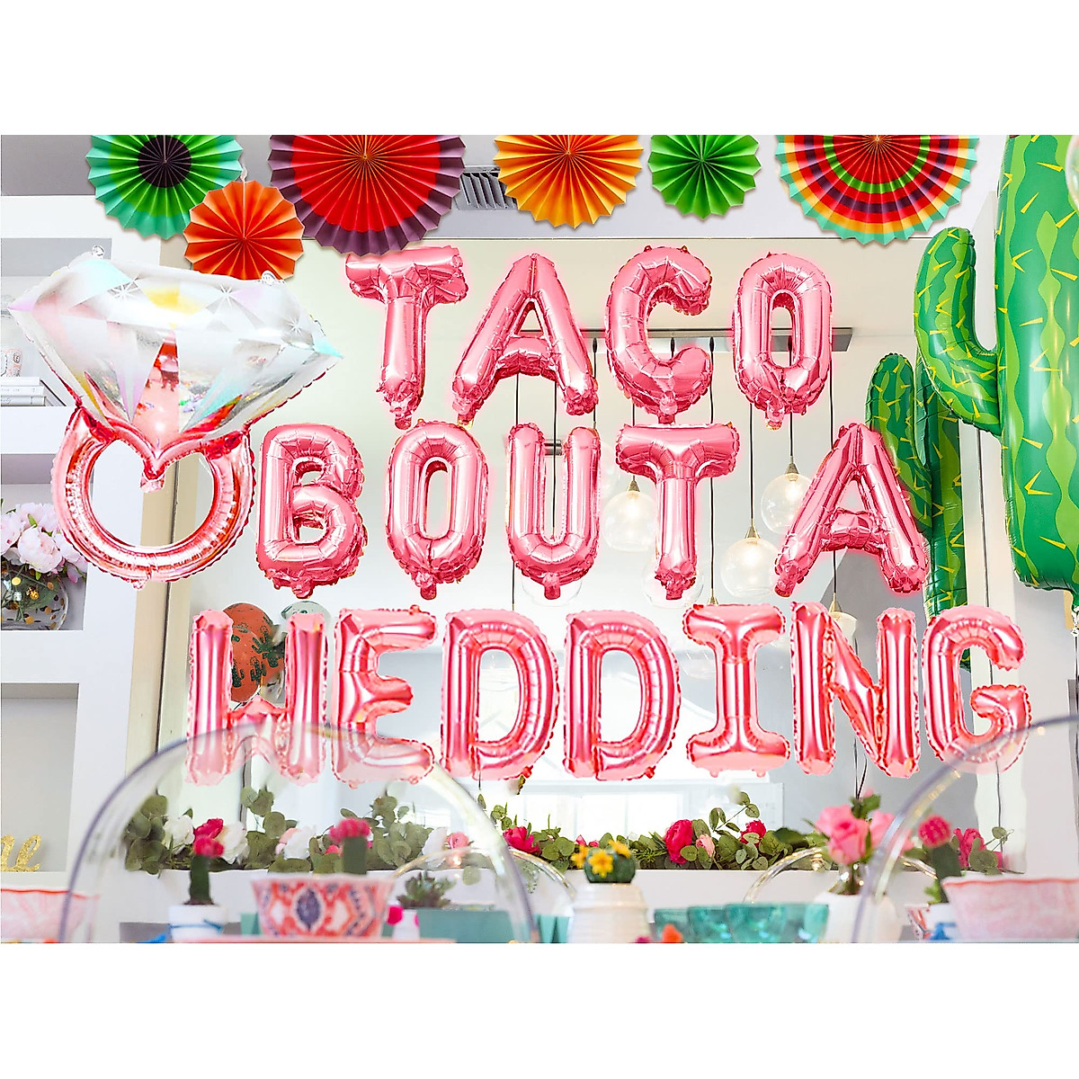 JeVenis Taco bout a Wedding Banner Decoration Taco bout Love Wedding Shower Decoration Taco bout a Wedding Backdrop Mexican Wedding Bridal Shower Decoration