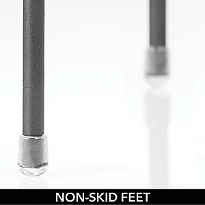 mDesign Large Metal Raised Closet Storage Shelf Organizer for Bedrooms, Bathrooms, Living Room Organization - Holds Clothes, Shoes, Jeans - Concerto Collection - 2 Pack - Graphite/Dark Gray