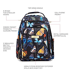 JuJuBe Be Right Back Unisex Travel Backpack, Diaper Bag with Memory Foam Changing Pad, Be Fashionably Organized Anywhere