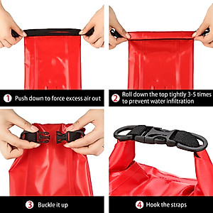 WELL-STRONG 123pcs Survival First Aid Kit Waterproof First Aid Kit Roll Top Boat Emergency Kit with Waterproof First Aid Items for Fishing Kayaking Boating Swimming Camping Rafting Beach