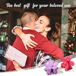 Tyfthui 8 Pieces Flower Hair Clips, Matte Daisy Hair Claw Clips, 8 Colors Cute Hair Clips, Non-Slip Strong Clips for Women's Thick and Thin Hair, Women's Hair Accessories, Gifts for Girls (Color A)