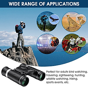 200x25 Compact Binoculars for Adults and Kids, High Powered Mini Pocket Binoculars, Waterproof Small Binocular for Bird Watching, Hunting, Concert, Theater, Opera, Traveling, Sightseeing