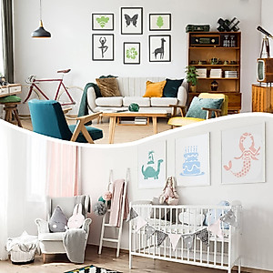 20 PCS Sturdy Stencils for Kids, 8 Inch Kids Stencils with 5 Pcs Scratch Paper for Painting to Imaginative Children's Stories, Learning Tools for Toddlers and Preschooler