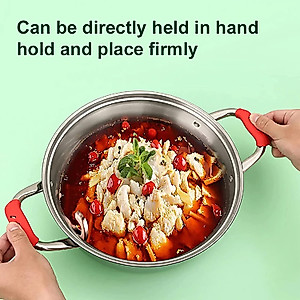 6 PCS Silicone Handles for Pots and Pans, Pot Handle Covers Heat Resistant, Silicone Pot Lid Handle Cover, Pot Handle Covers for Kitchen