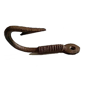 Realistic Rustic Brown Fish Hook Wall Hooks - (Set of 3)