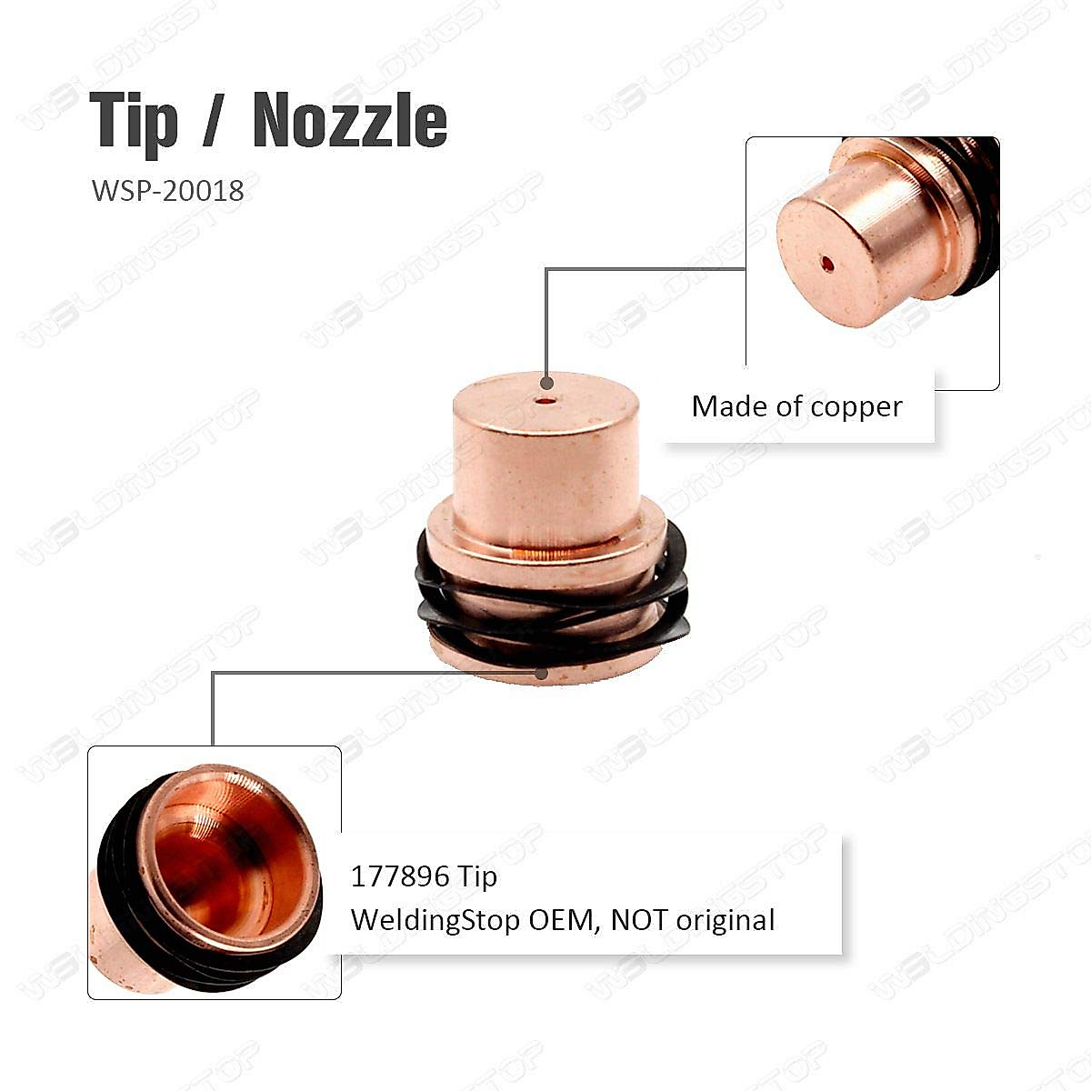 177895 Electrode 177896 Tip Nozzle for Miller ICE-80C/CM Plasma Cutting Torch 10pcs