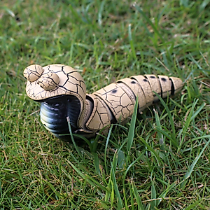 Tipmant Cute RC Snake Cobra Mini Remote Control Animal Toy Electric Car for Pet Cat Dog Realistic Kids Birthday Gifts (Yellow)