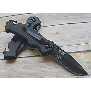 Mtech Officially Licensed U.S.M.C Spring Assisted Tactical Knife Rescue Combat Sharp Blade
