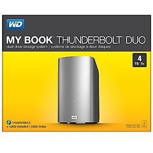 WD 4TB My Book Thunderbolt Duo Desktop RAID External Hard Drive - Thunderbolt - WDBUTV0040JSL-NESN