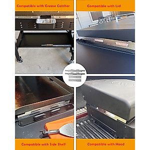 Upgraded Wind Guards for 22 inch Blackstone Griddle, Blackstone Griddle Accessories, Magnetic 430 Stainless Steel Wind Screens, Hold Heat, Protect Flame, Save Gas