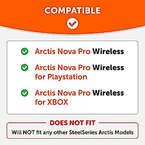 WC Freeze Nova Pro Wireless -  Hybrid Fabric Cooling Gel Replacement Earpads for Steelseries Arctis Nova Pro Wireless by Wicked Cushions, Improved Durability, Thickness & Sound Isolation | Black