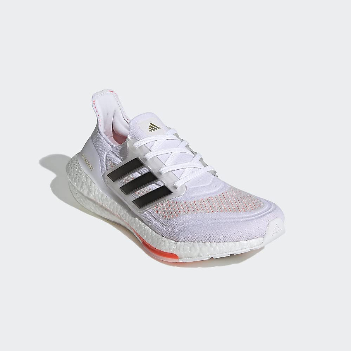 adidas Women's Ultraboost 21 Running Shoe, White/Black/Solar Red, 6