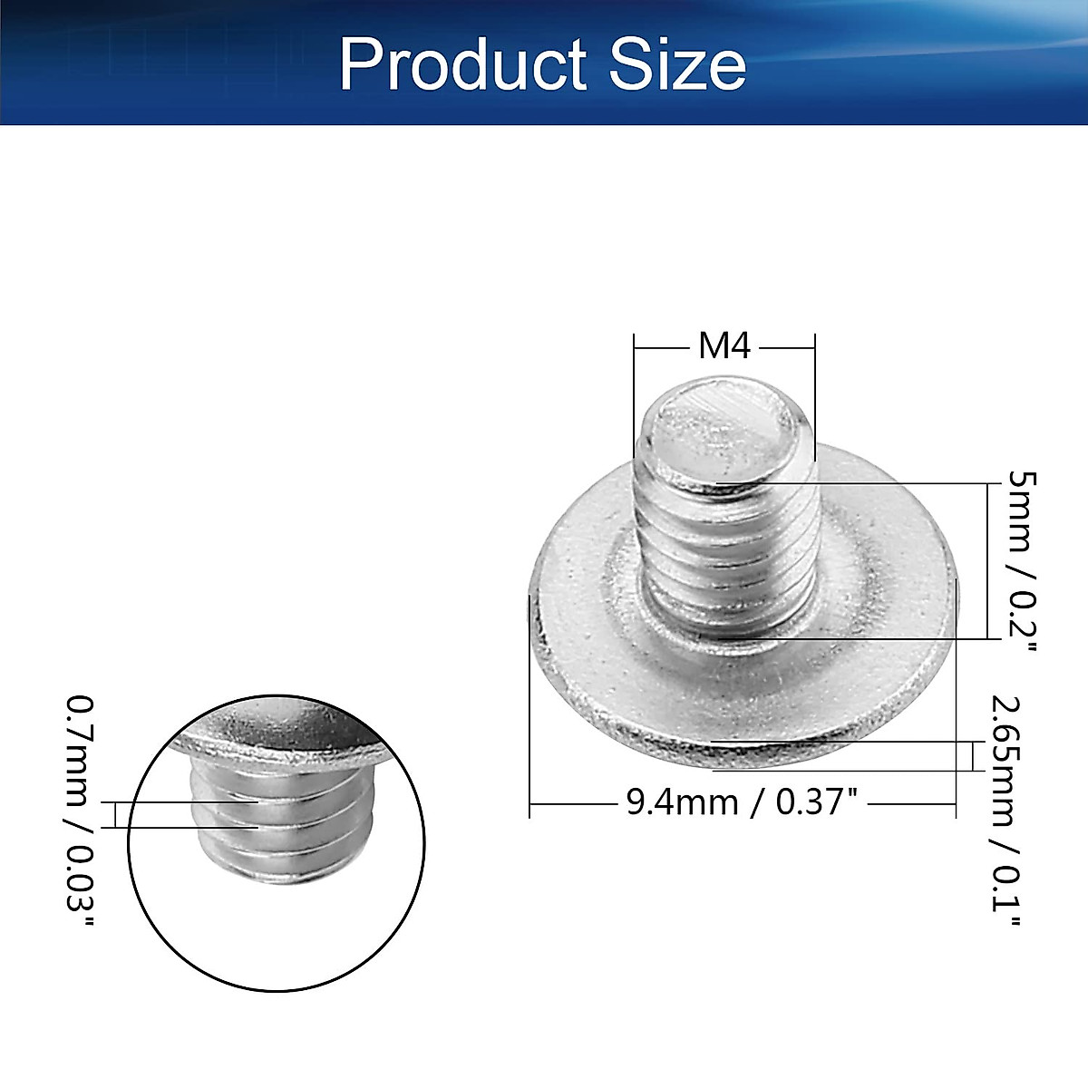 Yinpecly 30Pcs M4 x 5mm Machine Screws Phillips Cross Round Head Screw 304 Stainless Steel Fasteners Bolts