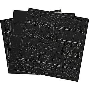 Hillman 847212 1-Inch Die-Cut Letters/Numbers Kit, Black