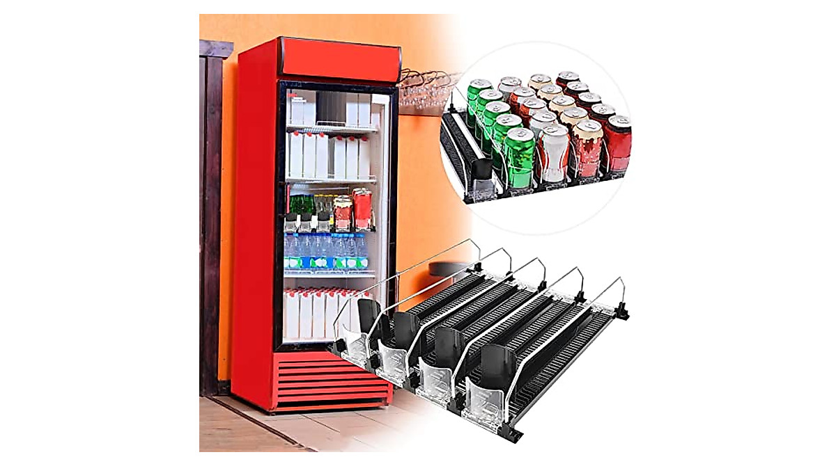 Effortless Beverage Organization - Supermarket Freezer Pusher