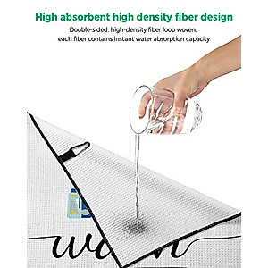 ARTSHOWING Laundry Washing Machine Golf Towel 24x16in, Absorbent Water Quick Dry Microfiber Golf Towel with Clip, Soft Sports Towel Golf Accessory for Men Women, Gift for Golf Fan,