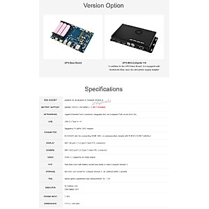 Mini-Computer PoE UPS Uninterruptible Power Supply Base Board Designed for Raspberry Pi Compute Module 4 with Gigabit Ethernet Dual HDMI Quad USB2.0 @XYGStudy (CM4-POE-UPS-BOX)
