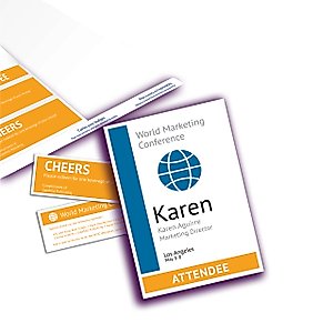 Avery Customizable Name Badge and Ticket Inserts, 6" x 4.25", White, 100 Printable Name Tag Inserts with Tickets (8522)
