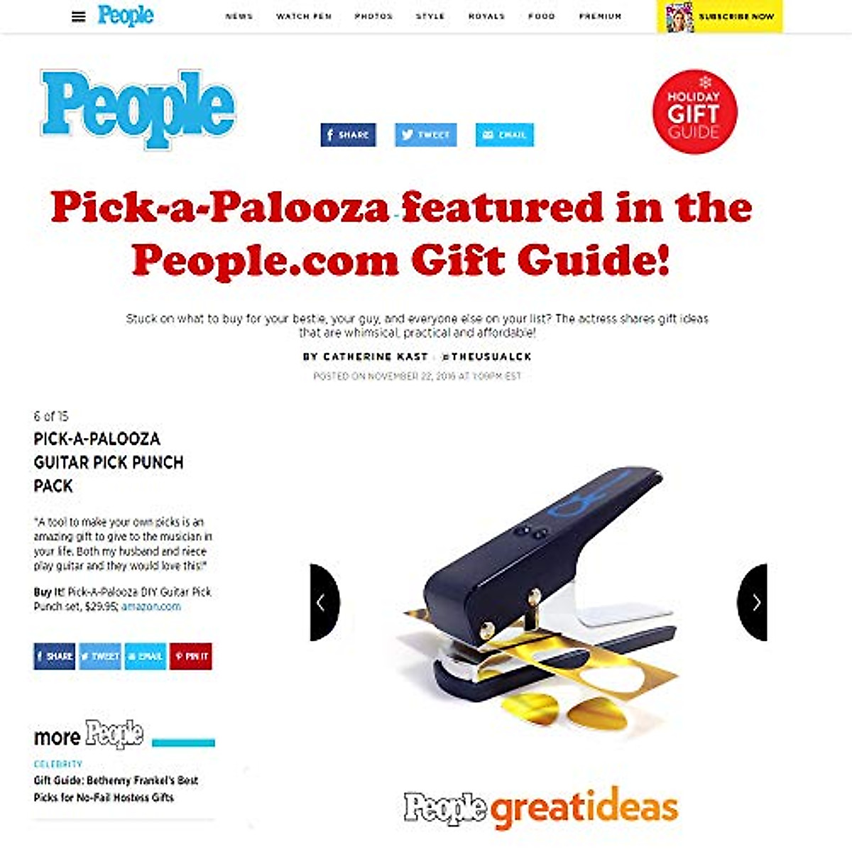 Pick-a-Palooza DIY Guitar Pick Punch and Gift Box