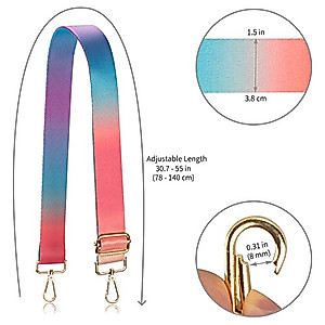Allzedream Crossbody Bag Strap Adjustable Replacement Purse Straps (Gradients)