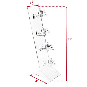 MOOCA Premium Acrylic Sunglasses Organizer and Display Stand, Sunglass Organizer, Glasses Holder, Sunglasses Organizer, Glasses Holder Stand, Eyeglass Holder Stand, Fit for All Glass Sizes, 4 Frames