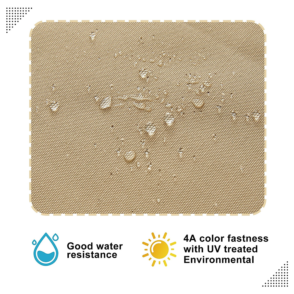 ARTPLAN Patio Chair Seat Cushion Slipercover(Cover-only No Insert) Outdoor Patio Cushion Covers Set with Tie,Zipper Colsure,Floral 20"X22"X4"(2 Pack),Light Brown