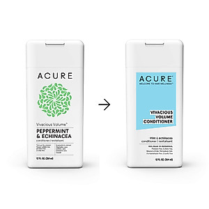 ACURE Vivacious Volume Conditioner - Mint & Echinacea | 100% Vegan | Performance Driven Hair Care | Increases Volume, Boosts Fine & Limp Strands | 12 Fl Oz
