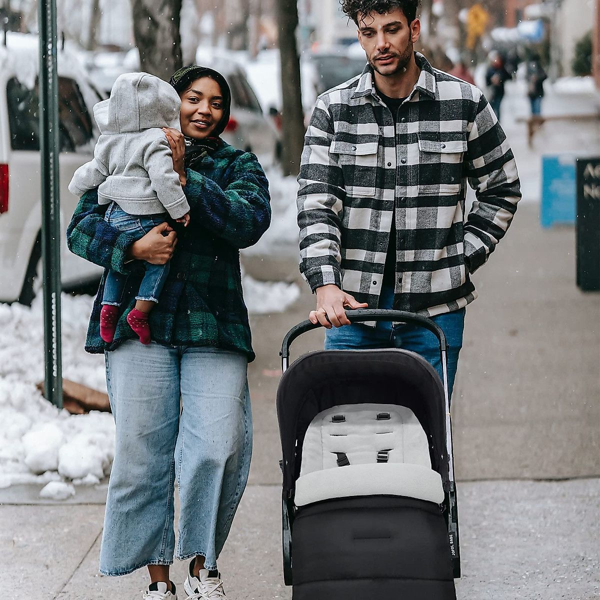 JOFOL BABE Baby Bunting Bag Stroller Footmuff - Warm Bunting Bag Baby Stroller - Winter Baby Bunting Bag Stroller - Universal Stroller Bunting Bag Infant - Outdoor Stroller Sleeping Bag Toddler (Grey)