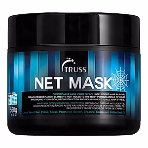 TRUSS Net Deep Conditioning Hair Mask for Curly Hair - Detangle & Hydrate Curls While Soothing Damage - Anti-Frizz & Humidity Blocking Repair Treatment (19.40 oz)