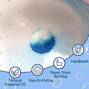 Bath Bombs for Kids with Surprise Inside, 8 PCS Natural & Organic Bubble Bath Fizzies with Sea Animal Toy Inside, Perfect Birthday, Halloween, or Christmas Gift for Boys and Girls!