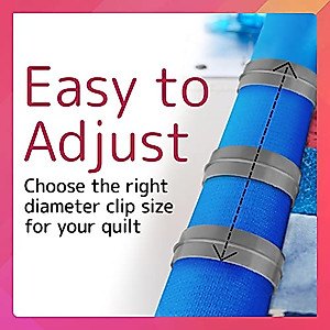 IMPRESA [Variety 12 Pack] 2,3,4 Inch Diameter Quilting Rings - Quilt Clip for Quilting Creations - Quilt Clip for Machine Quilting - Versatile Clamps for Quilting Free Motion- 1" Tall Clamp for Quilt