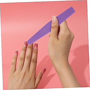 FOMIYES 10pcs Nail File Emery Board Natural Sponge Trim Buffing Block Manicure Buffing File Nail Buffer File Nail File Buffer Nail Buffer Block Grit Purple Newborn Pedicure