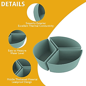 Slow Cooker Liners - Crock Pot Liners Silicone Insert Divider 3 IN 1, For 6 Quart Oval Slow Cookers, Reusable Silicone Slow Cooker Liner For Crock Pot Divider Insert, Dishwasher Safe BPA Free,7QT