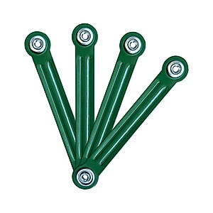 Glider Bearing Arm Bracket Replacement Hardware Rocker Parts, 9 Inch Overall Length, 7-1/2 Inch Between Mounting Holes, 4 Pack Patio Glider Parts Rocker for Outdoor Glider and Garden Bench,Green
