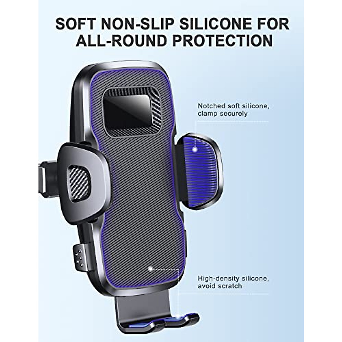 Dawinga Car Phone Holder Mount, [Military-Grade Suction] Phone Mount for Car Dashboard/Windshield/Vent，4-in-1 Universal Hands-Free Phone Holder for Car Compatible with iPhone 14 13 12 11 Pro Max, etc