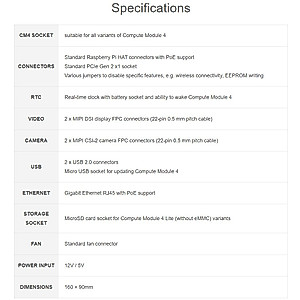 Waveshare Compute Module 4 IO Board Pack with RPi Zero V1.3 Camera Cable 15 CM (No WiFi) Compatible with Raspberry Pi Compute Module 4