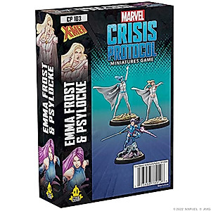 Atomic Mass Games Marvel: Crisis Protocol Emma Frost and Psylocke Character Pack - Psychic Mutants Unleashed! Tabletop Superhero Game, Ages 14+, 2 Players, 90 Minute Playtime, Made