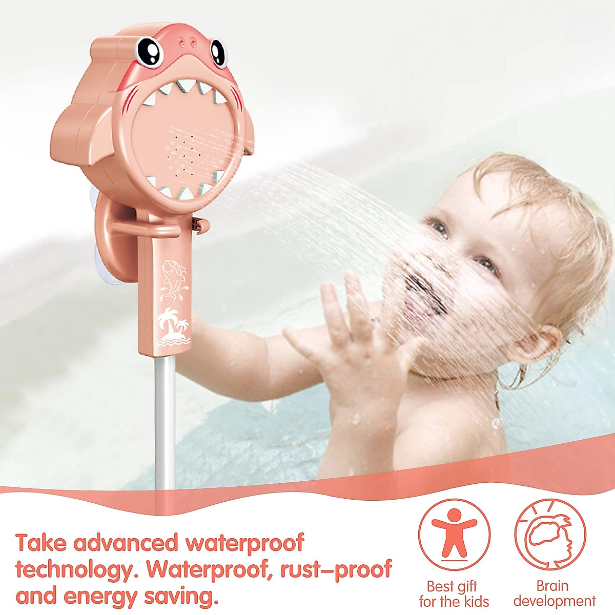 SUNWUKING Bath Shower Head for Kids - Baby Bath Toys Electric Shower Baby Bathtub Toys Baby Bath Shower Head Electric Preschool Bath Toys for Toddler Shower Toy Shower Head for Baby Gift