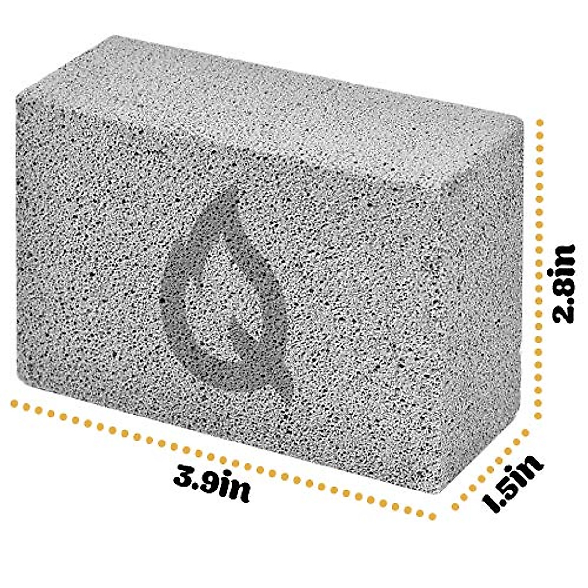 Barbi-Q Grill Cleaning Bricks - Grill Stone Magic Stone Block Pumice Griddle Cleaner Brick Cleaner for BBQ Grills Racks Flat Top Grill Pool Toilet Cleaner - (Pack of 4)
