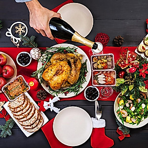 Christmas Decorations, Christmas Cookie Tins with Lids 50Pcs Tin Foil Containers 10 Styles Xmas-Themed Patterns Aluminum Food Containers Storage Pans for Treat, Party Leftovers