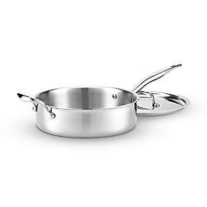 Heritage Steel 5 Piece Essentials Cookware Set | Made in USA | Titanium Series 316Ti Stainless Steel with 5-Ply Construction | Induction-Ready and Fully Clad