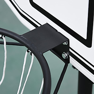 Aosom Poolside Basketball Hoop Stand Portable Basketball System Goal, Adjustable Height 3'-4', 30" Backboard